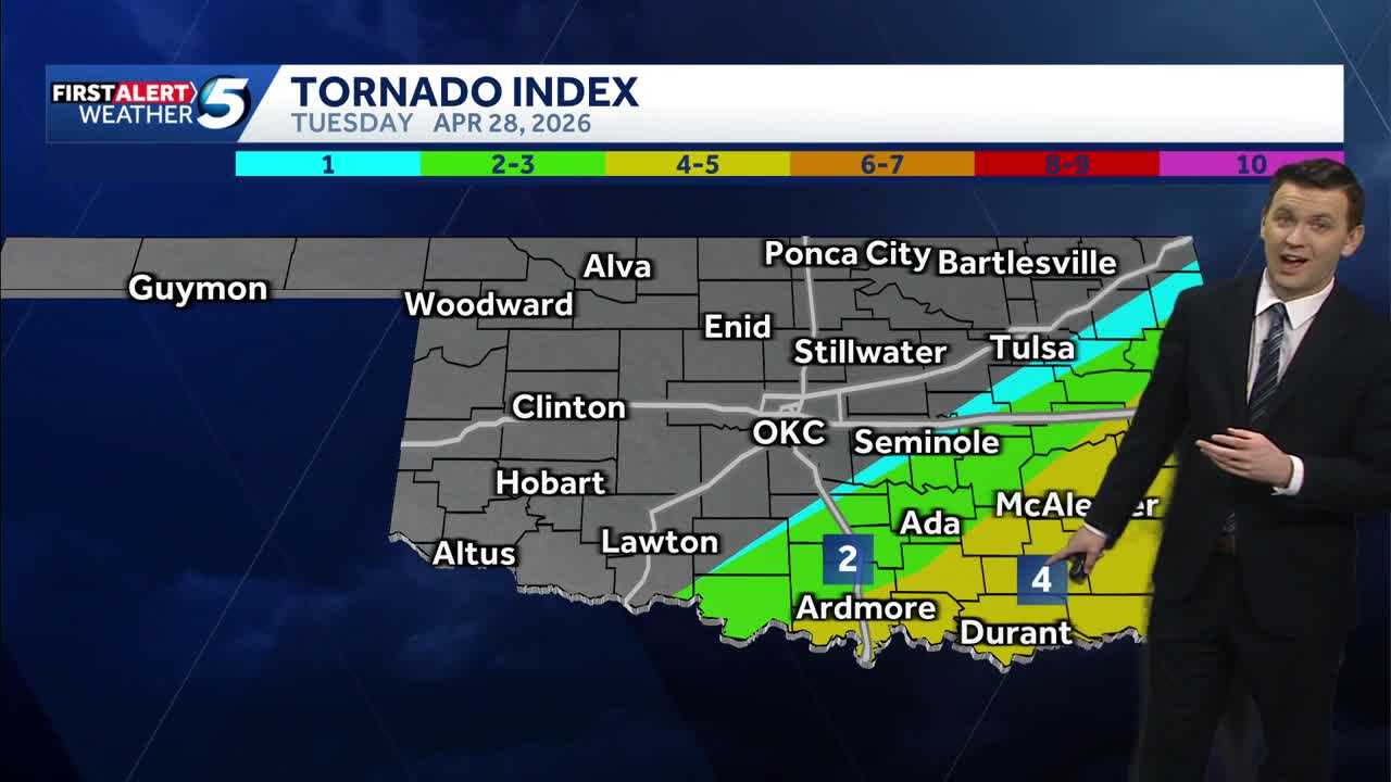Updates: Tracking second round of storms Tuesday afternoon in Oklahoma