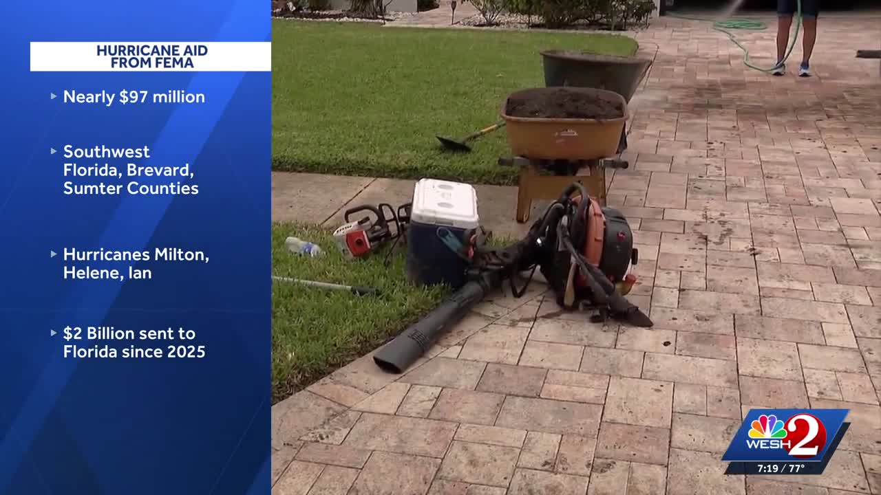 FEMA approves nearly $97M to support hurricane recovery in Florida