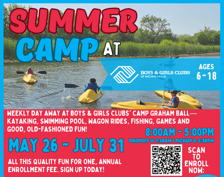The Boys & Girls Club of Wichita Falls open camp for Summer