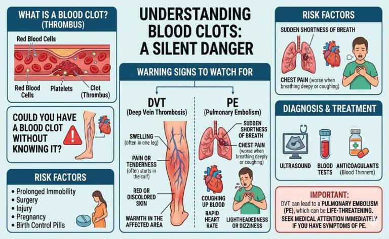 Could you have a blood clot without knowing it? Here are the warning ...