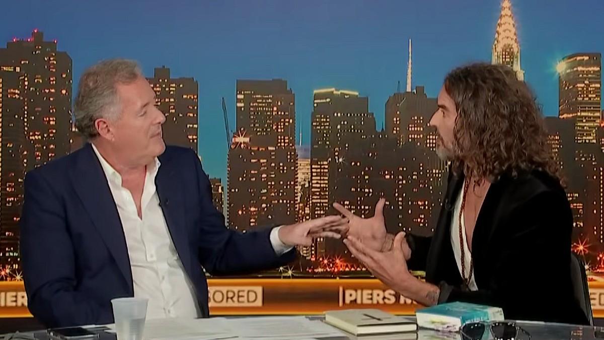 Piers Morgan says Russell Brand was 'inappropriately tactile' during ...