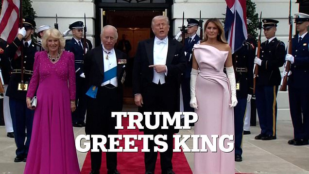 King Charles greeted by Trump and Melania at White House