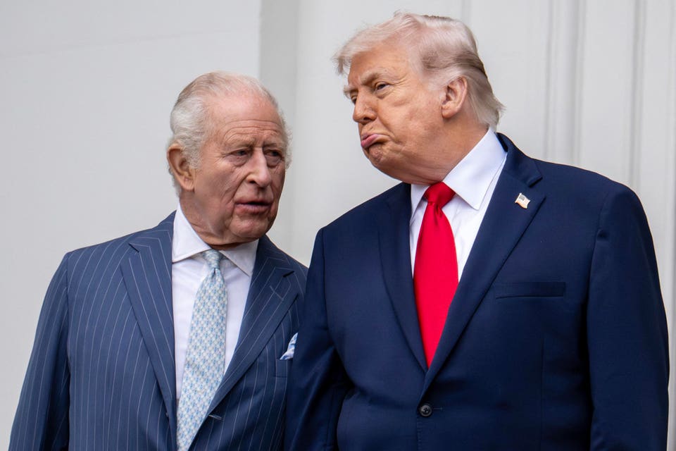 White House captions photo of Trump and King Charles as 'two kings'
