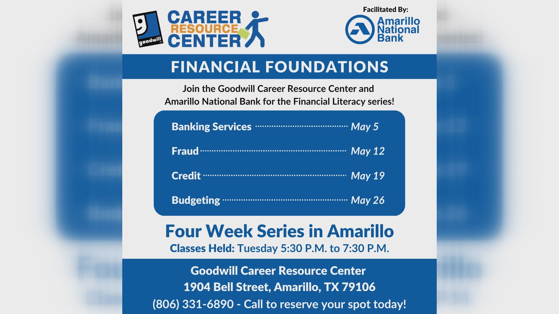 Goodwill Career Resource Center to host financial literacy series