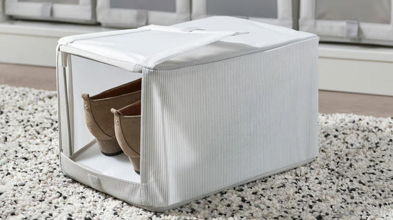 IKEA has a compact solution for shoe storage in any size closet