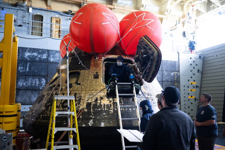 Photos: Orion spacecraft leaves San Diego for Kennedy Space Center