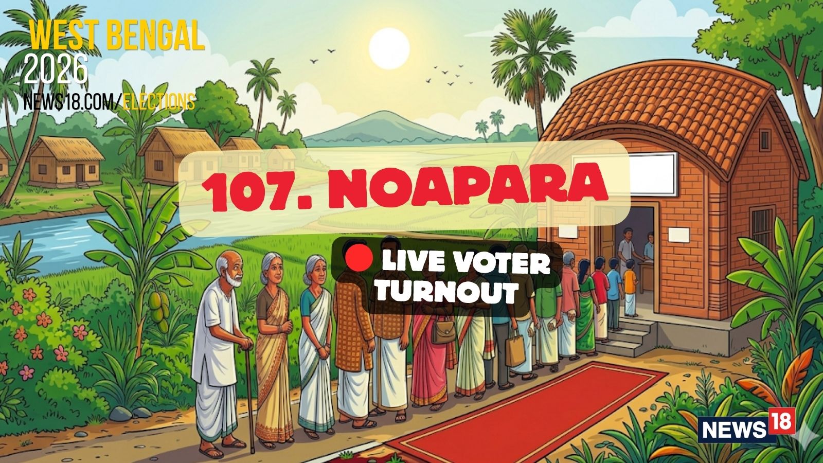 17.71% Voter Turnout At Noapara Assembly Constituency Till 9:00AM
