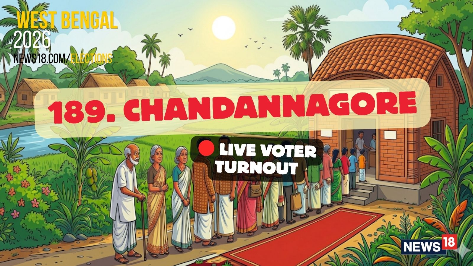 17.95% Voter Turnout At Chandannagore Assembly Constituency Till 9:00AM