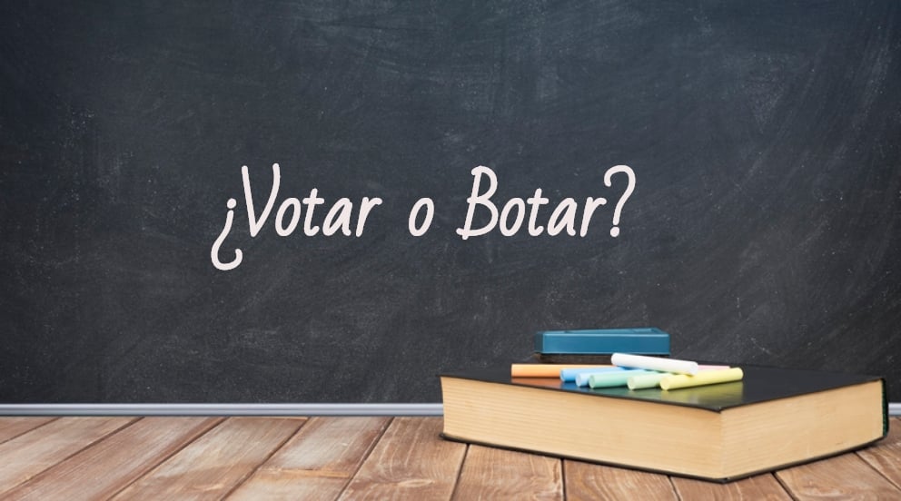 Cómo se escribe votar o botar