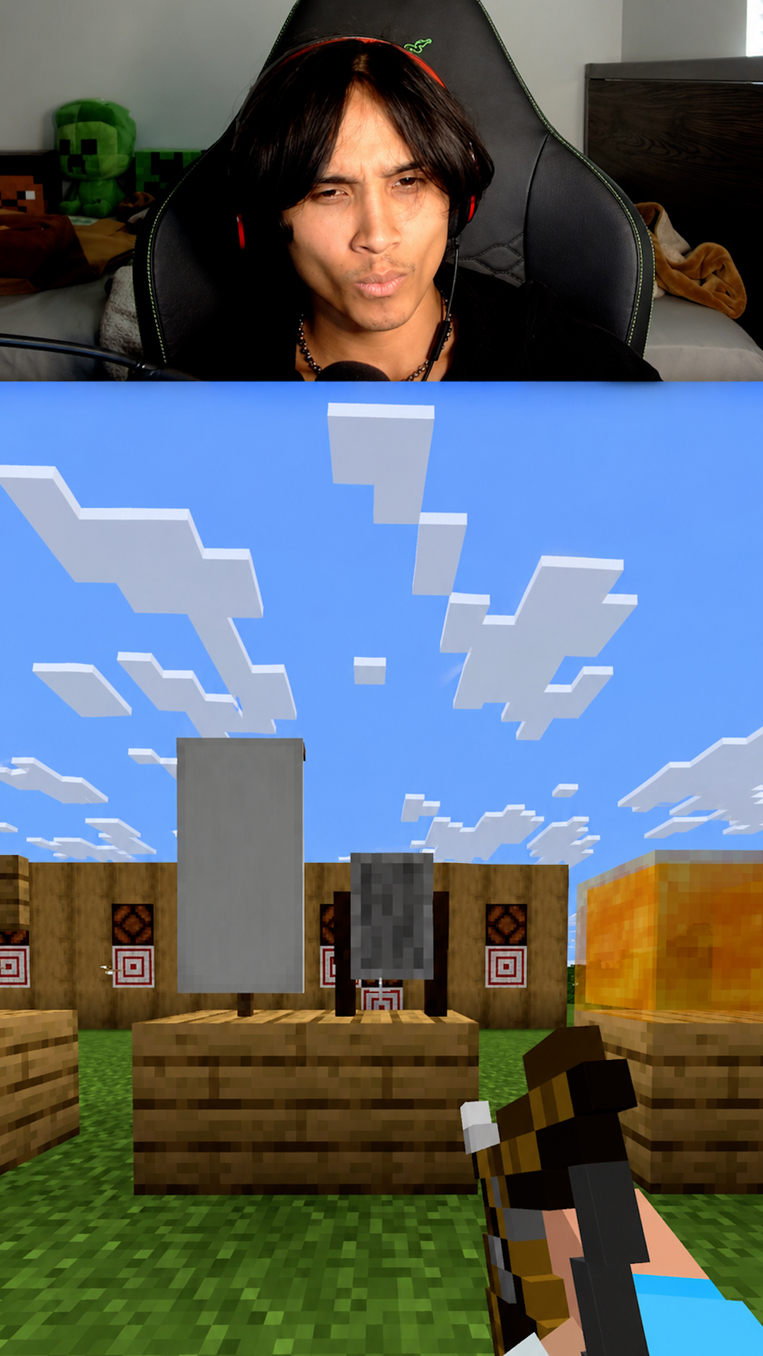 Can arrows pass through various Minecraft blocks?