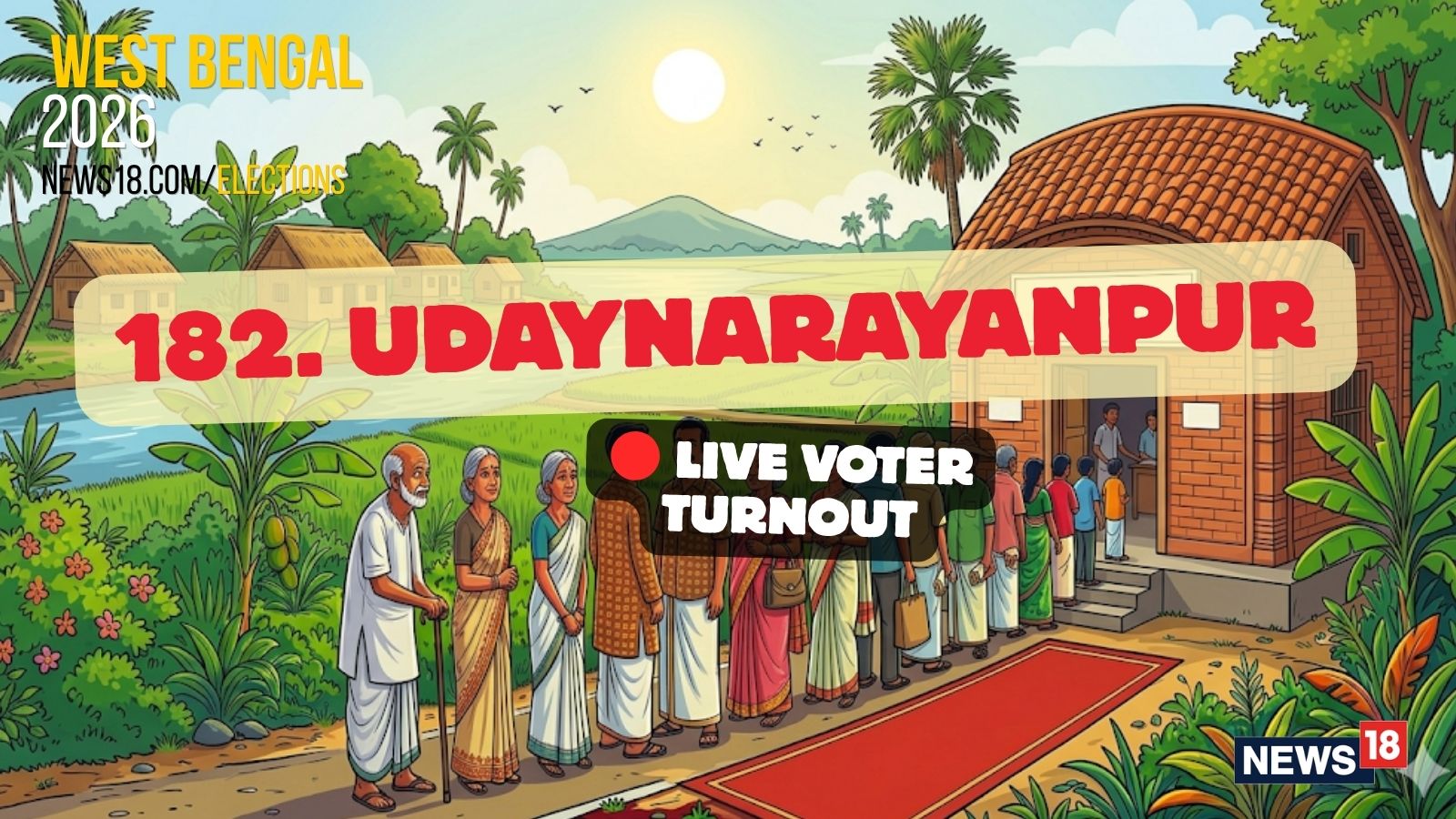17.35% Voter Turnout At Udaynarayanpur Assembly Constituency Till 9:00AM
