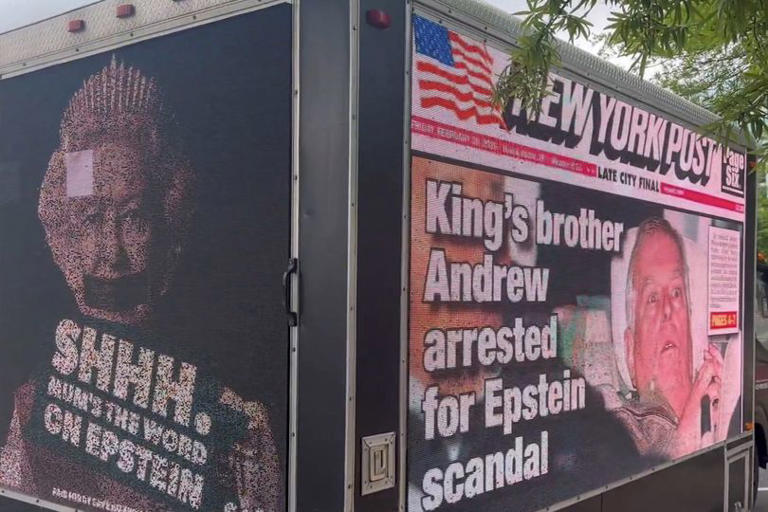 'Sick' montage of Epstein videos plays feet from where King Charles ...