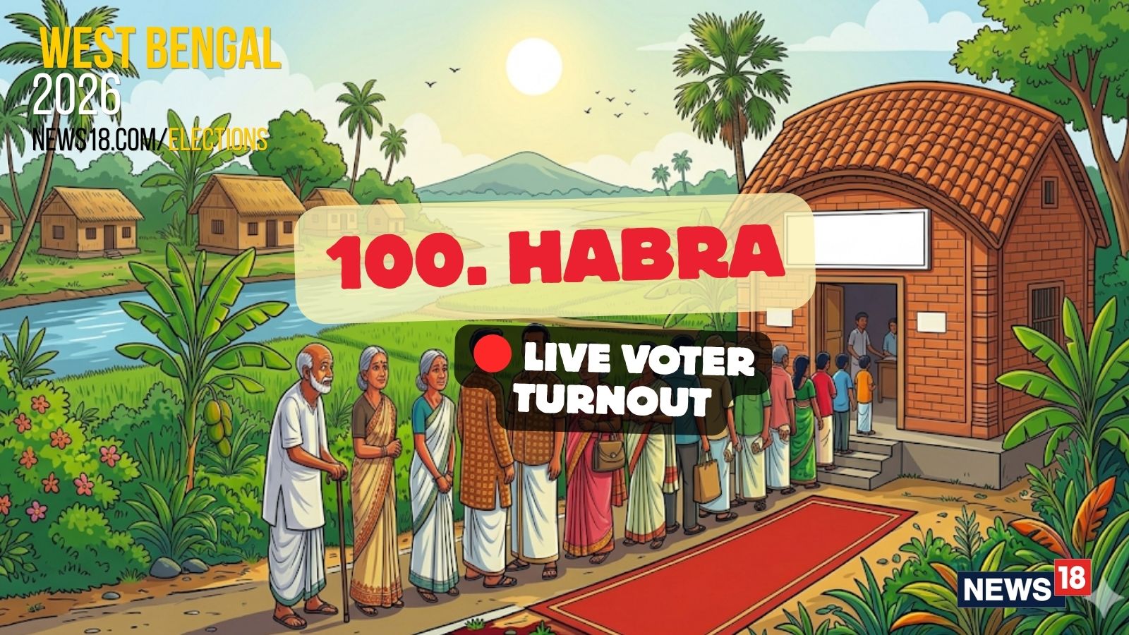 18.84% Voter Turnout At Habra Assembly Constituency Till 9:00AM