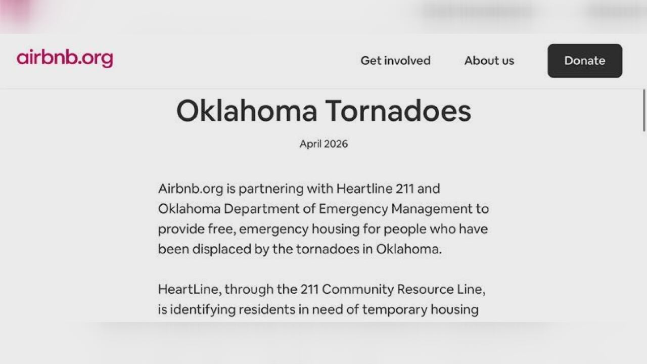 Airbnb.org offers free emergency housing for Oklahoma tornado survivors