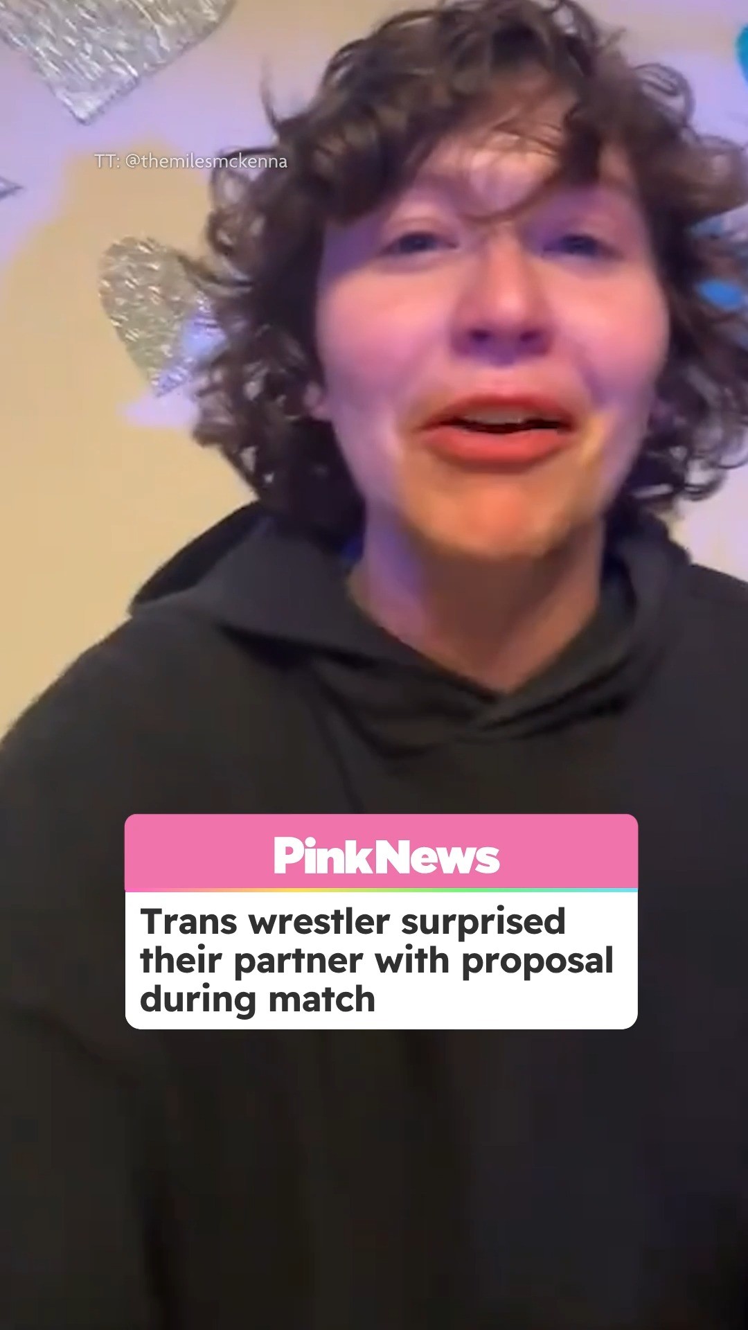 Miles McKenna shares viral clip of trans wrestler's surprise proposal ...