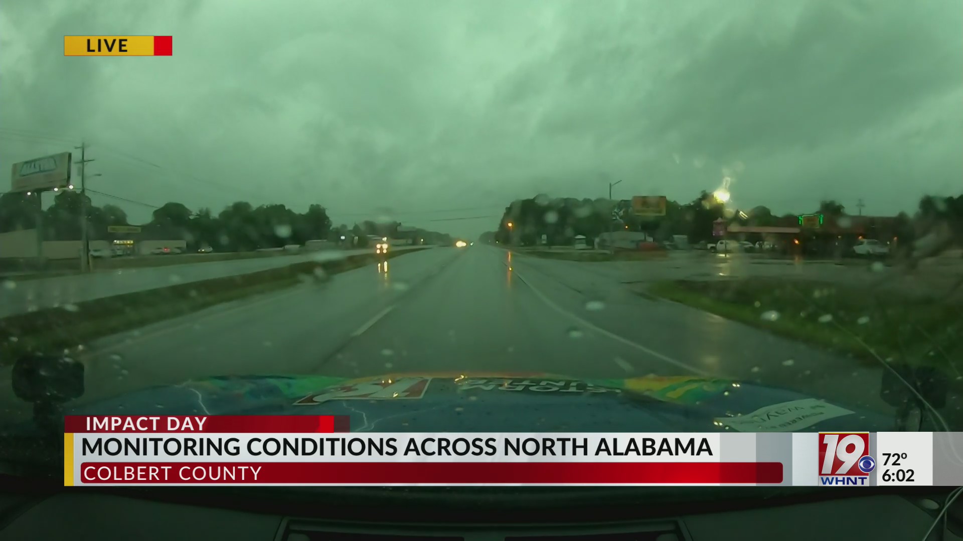 Meteorologist Efren Afante monitoring conditions across North Alabama ...