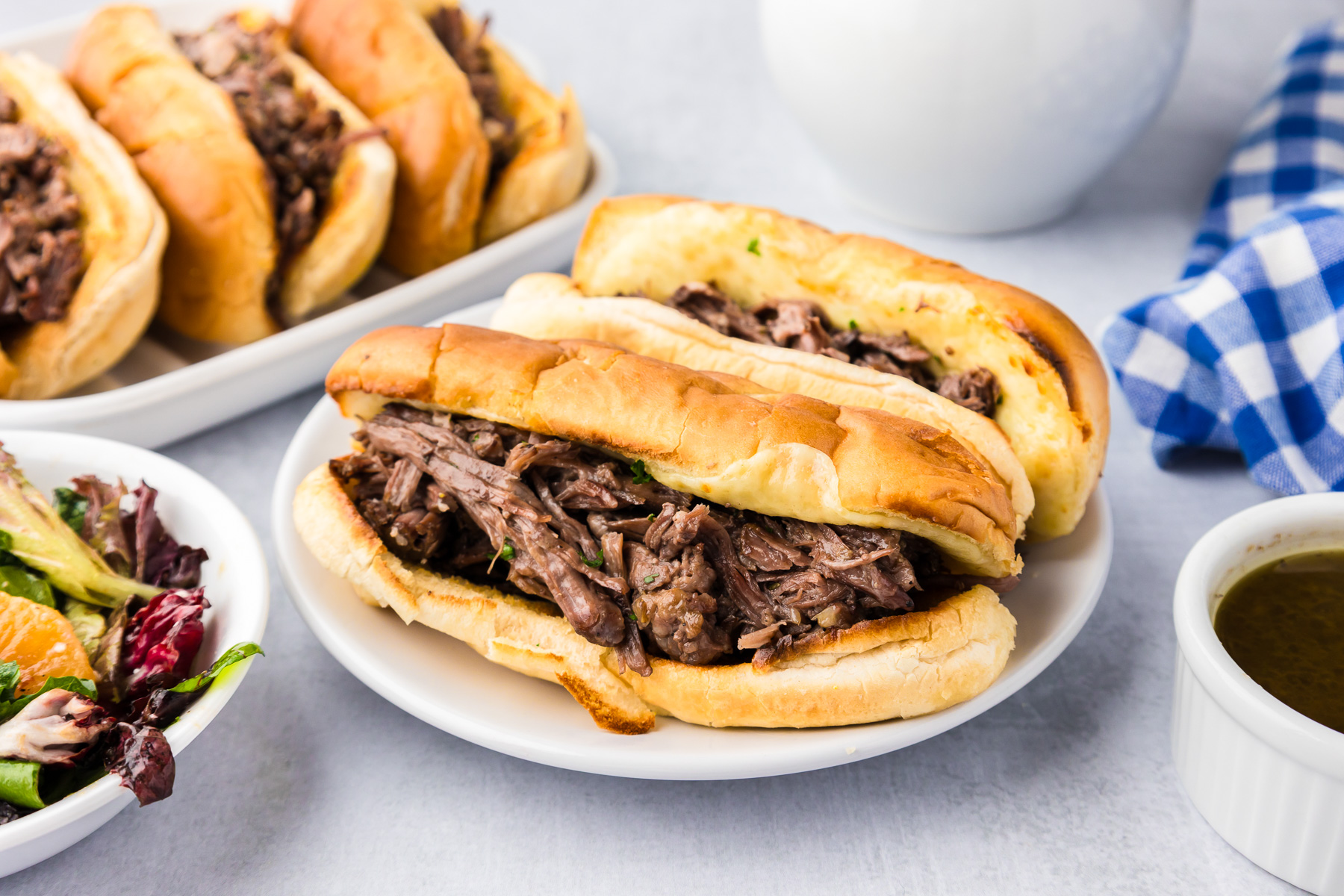 Crock Pot French dip sandwiches