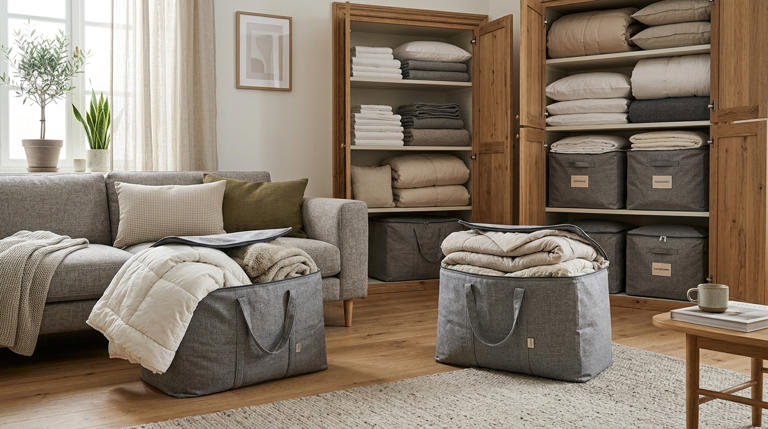 Ce sac de rangement Amazon plébiscité avale jusqu’à 10 couvertures : si ...