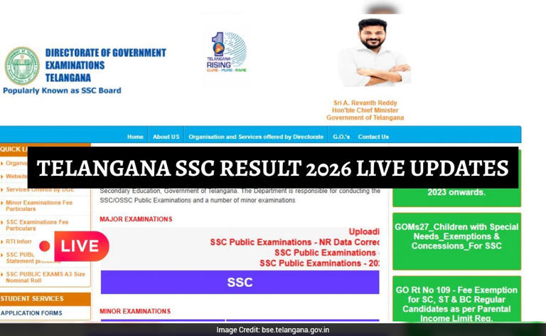 Telangana SSC result 2026 (OUT): BSE class 10 marks memo out, direct ...