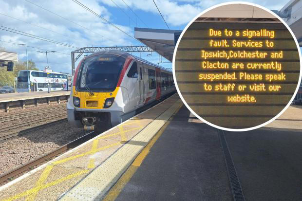 Network Rail and Greater Anglia apologise after Colchester train chaos