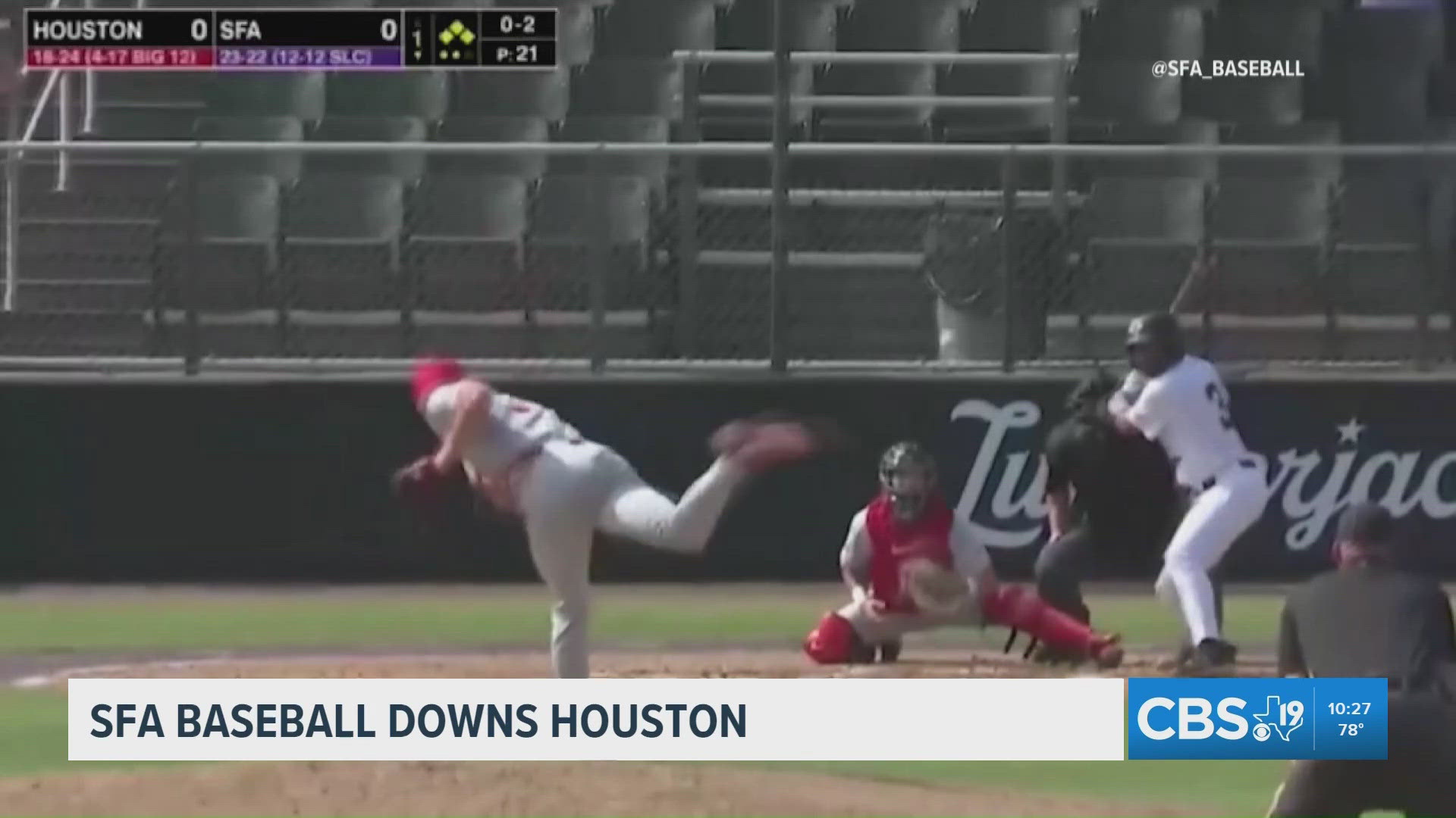 SFA baseball beats Houston in home game