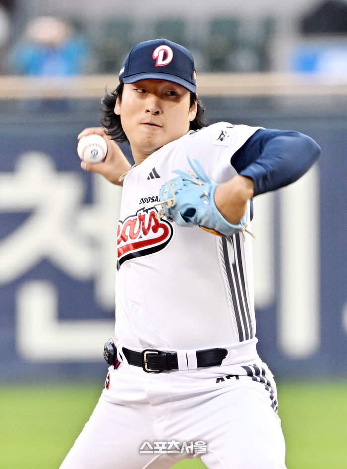 QS는 기본! ‘토종 에이스’ 힘 보여주는 곽빈, 예리해진 커브가 핵심 [SS집중분석]