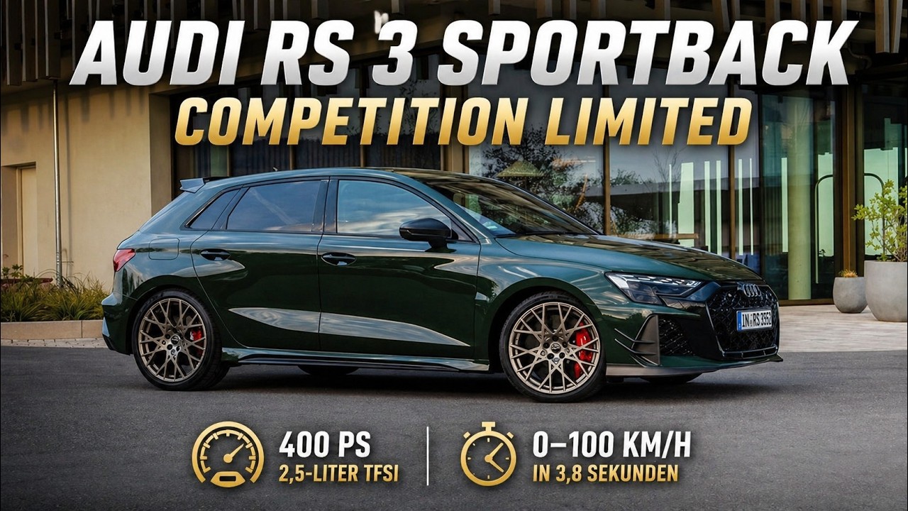 2026 Audi RS 3 Sportback Competition Limited: 400 PS Sondermodell im Detail