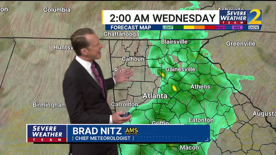 Heavy rain, strong storms moving through overnight