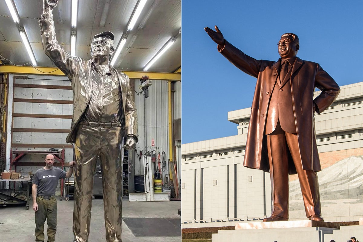 Trump’s gold statue of himself compared to North Korea’s Dear Leader