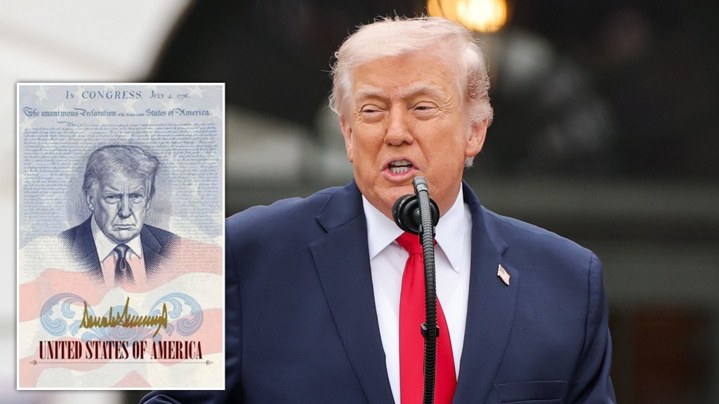 President Trump plasters his face on commemorative US passports