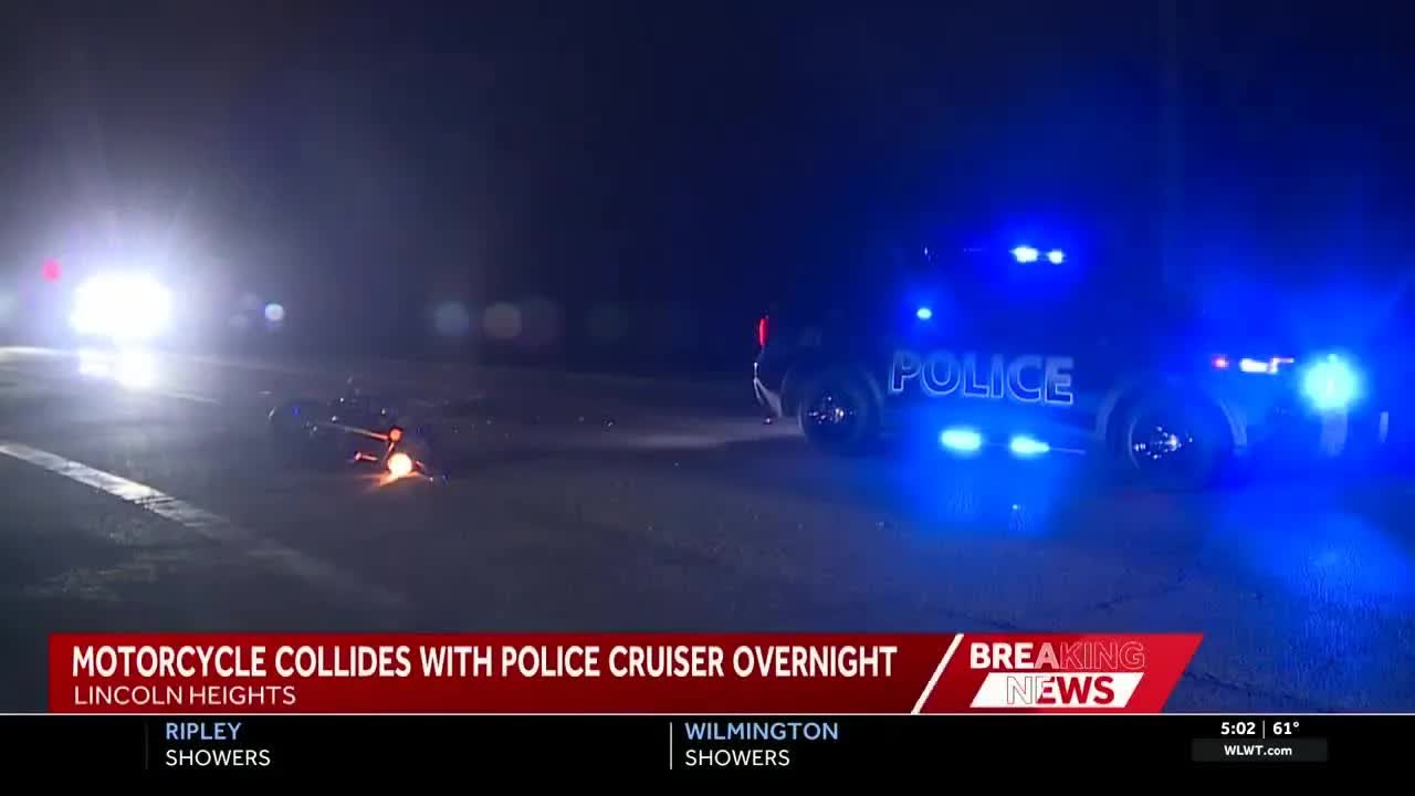 Motorcycle collides with police cruiser in Lincoln Heights, injuries ...