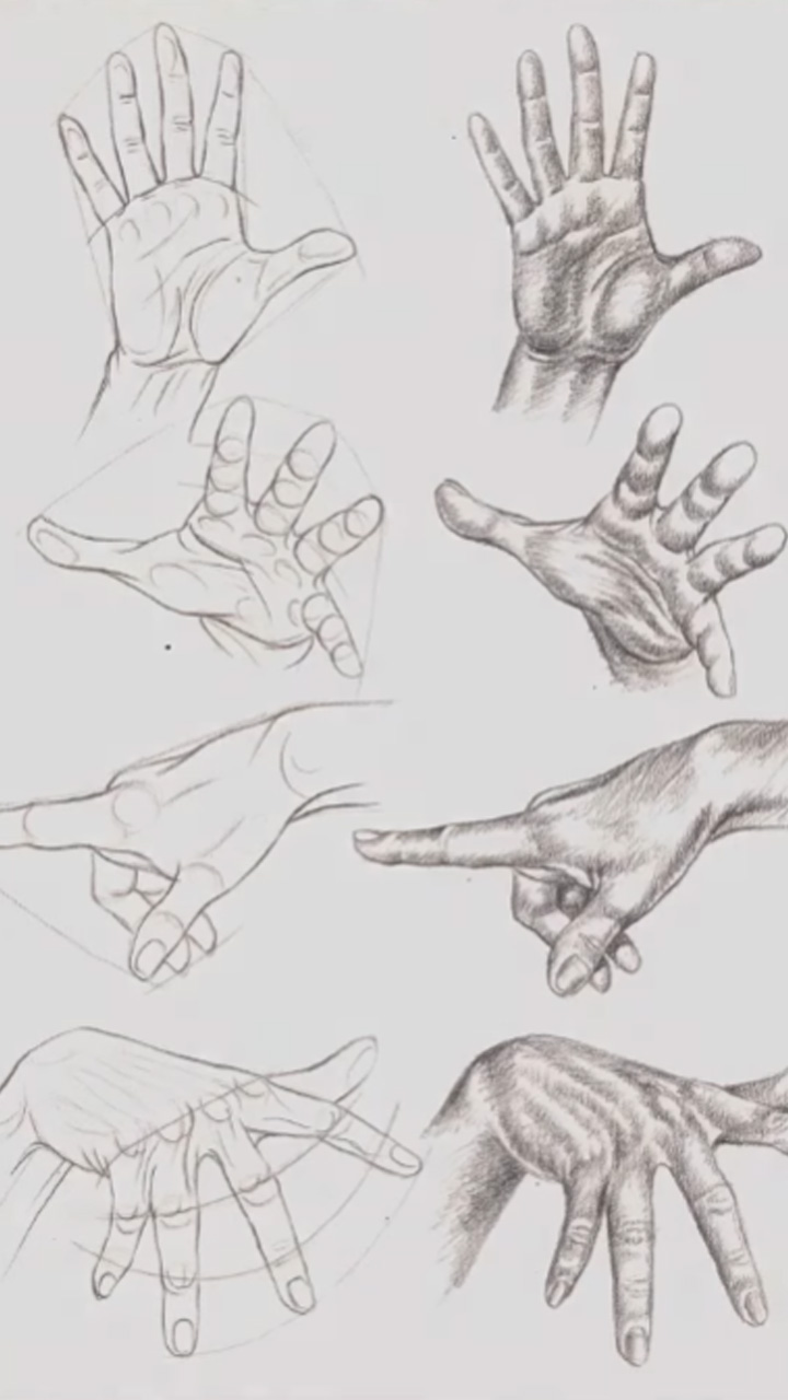How to sketch hands in action with natural movement