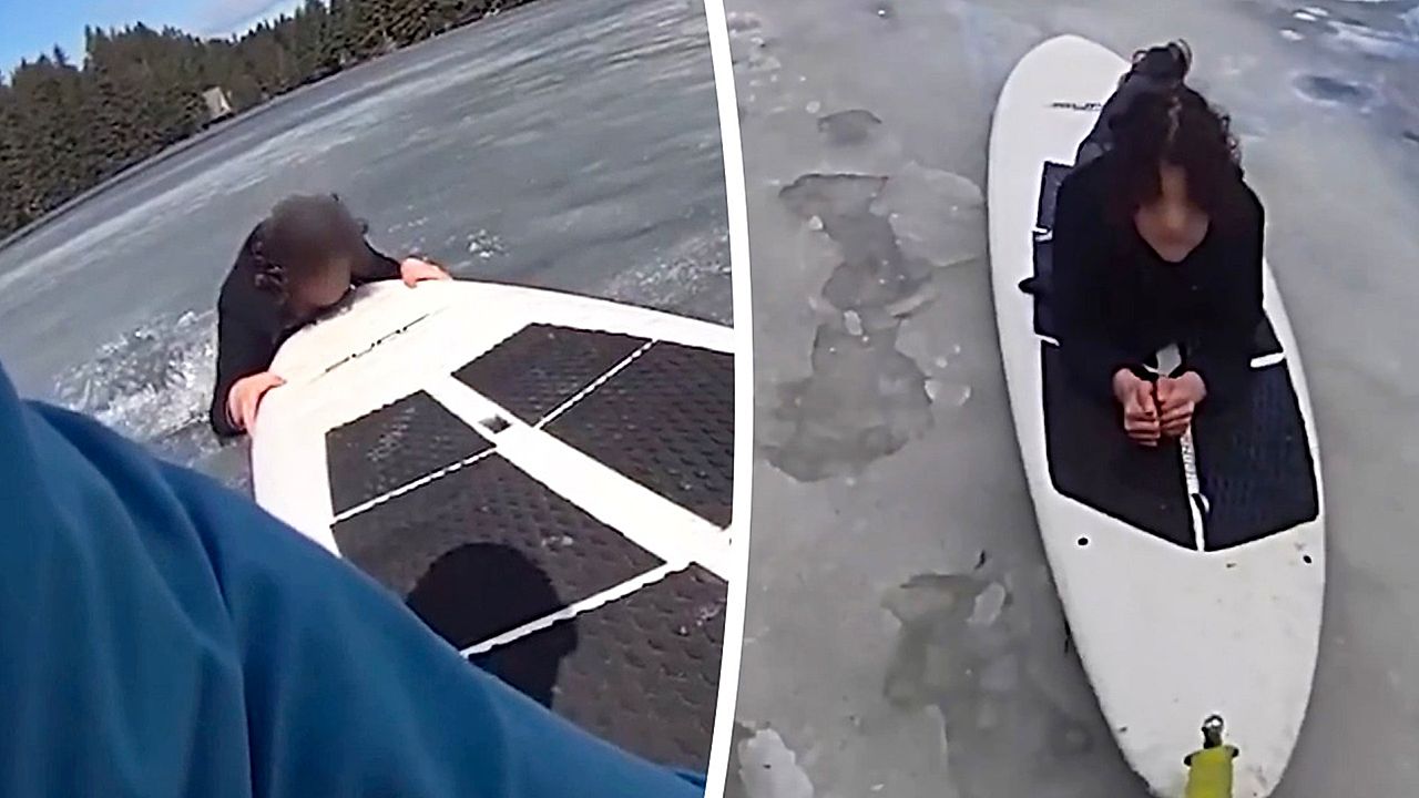 Alaska state troopers use surfboard to rescue teenager who fell through ...