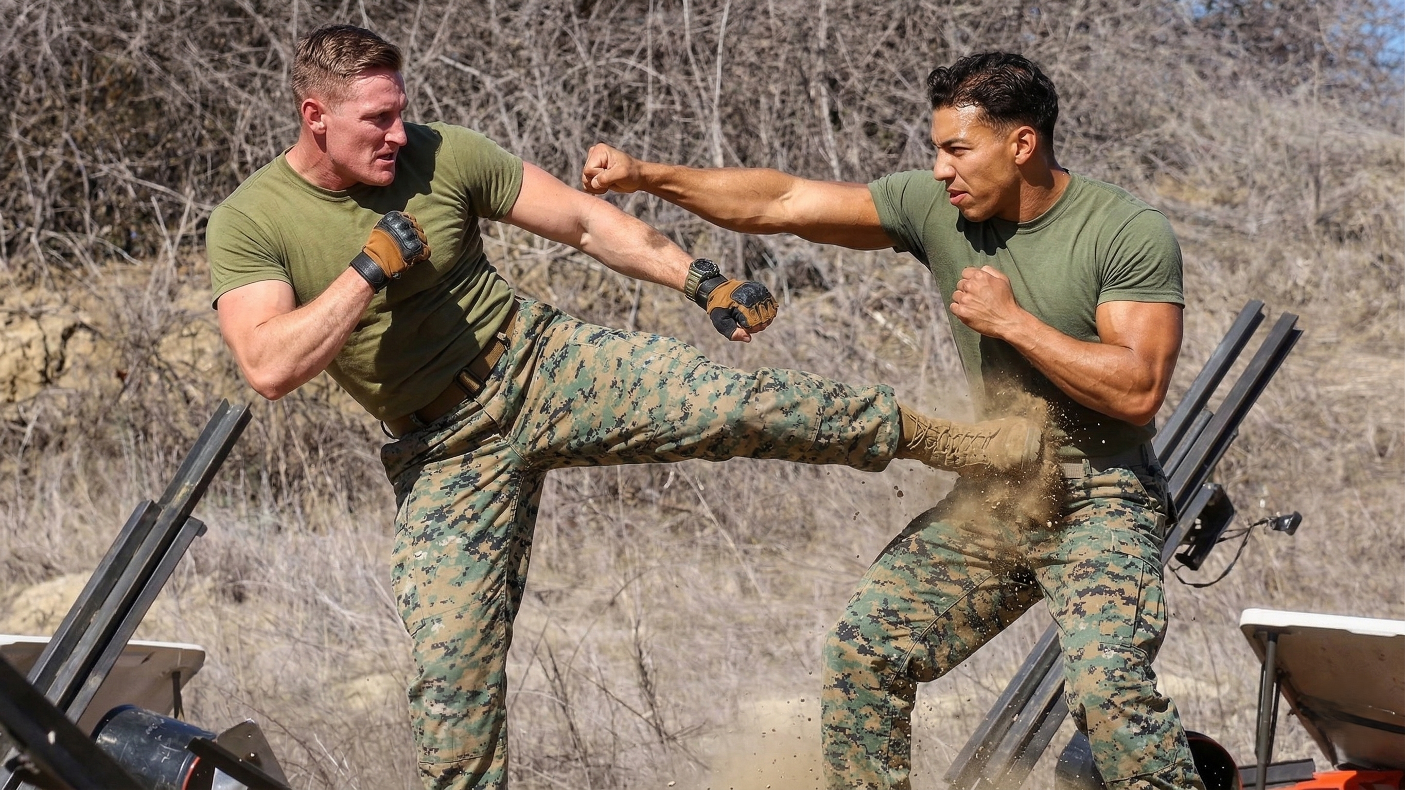 What happens when US Marine challenges US Air Force