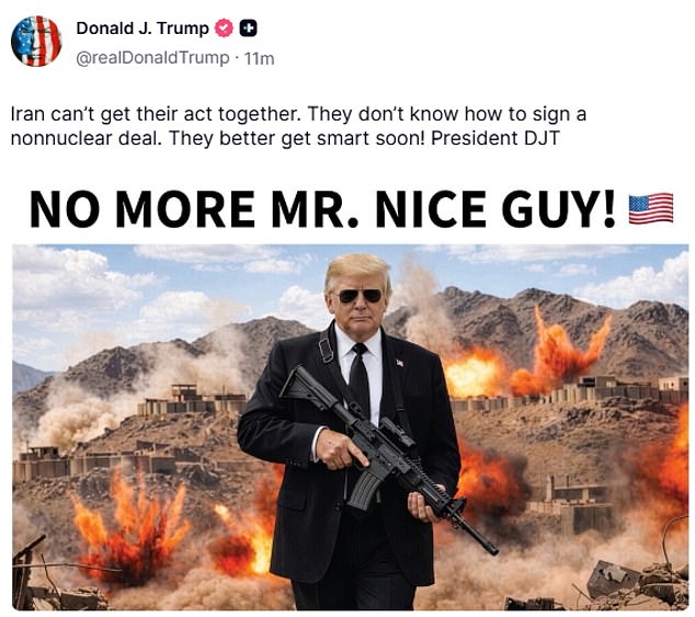 Trump warns Iran to 'get smart' and 'sign non-nuclear deal' - as oil ...