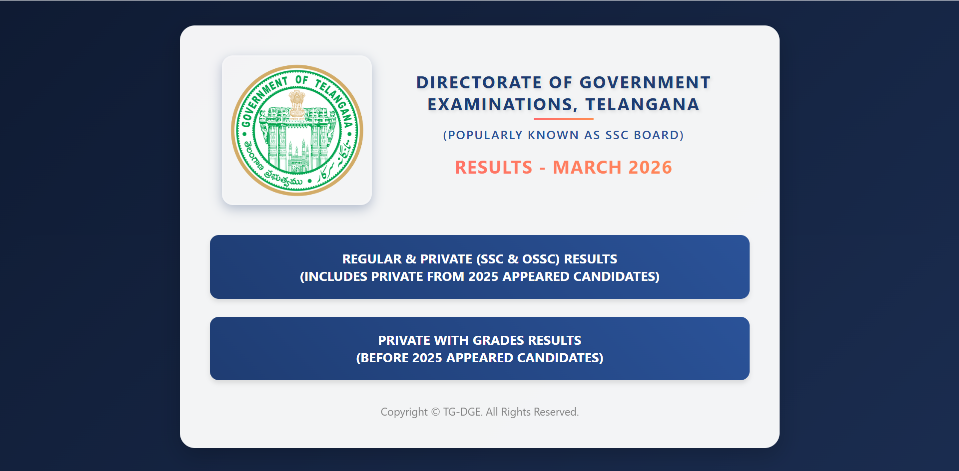 BSE Telangana SSC result 2026 released with 95.15% pass percentage ...