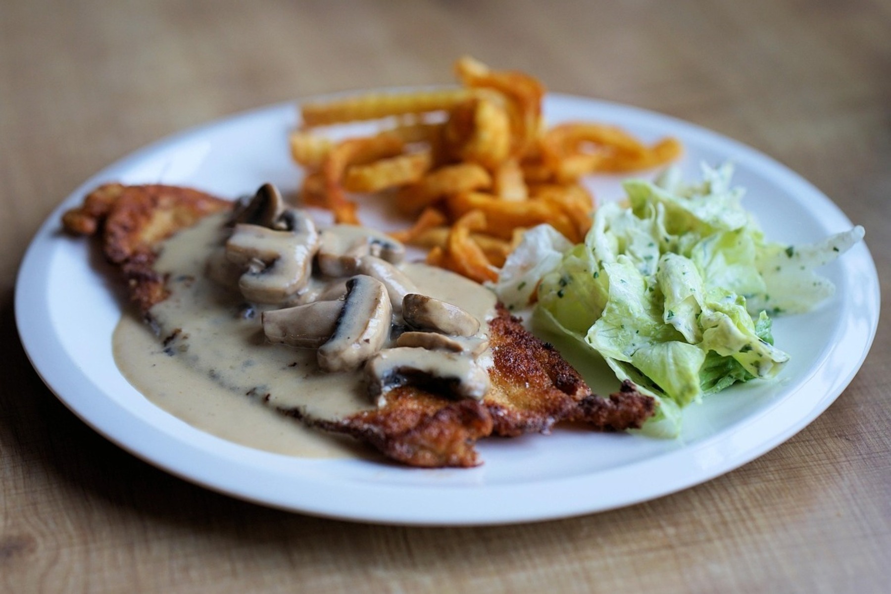Kalbsschnitzel mit Champignons