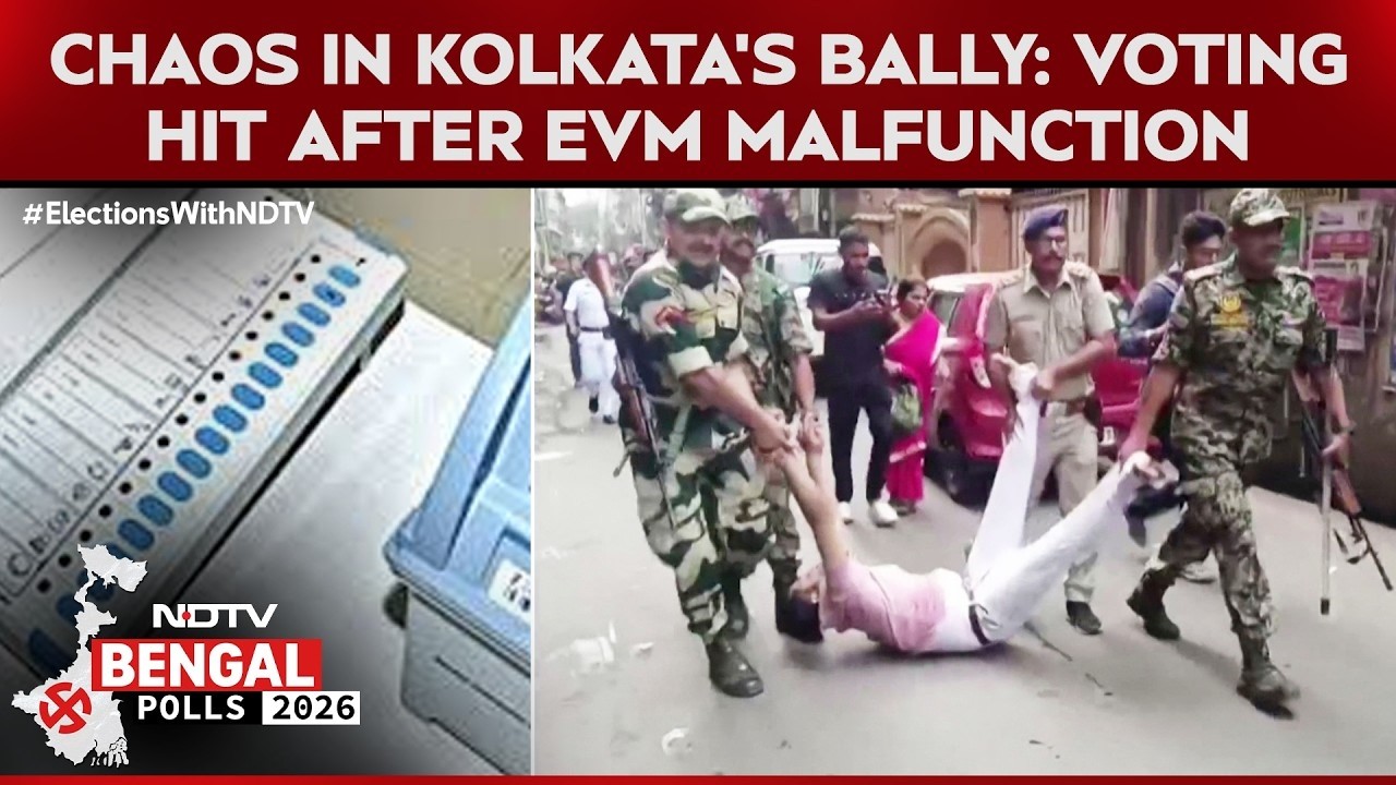 West Bengal polling | Chaos in Kolkata's Bally: Voting hit after EVM ...