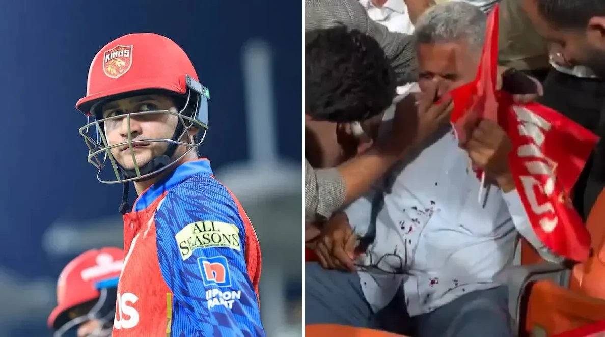 [WATCH] Fan left bleeding after being struck by PBKS star’s six