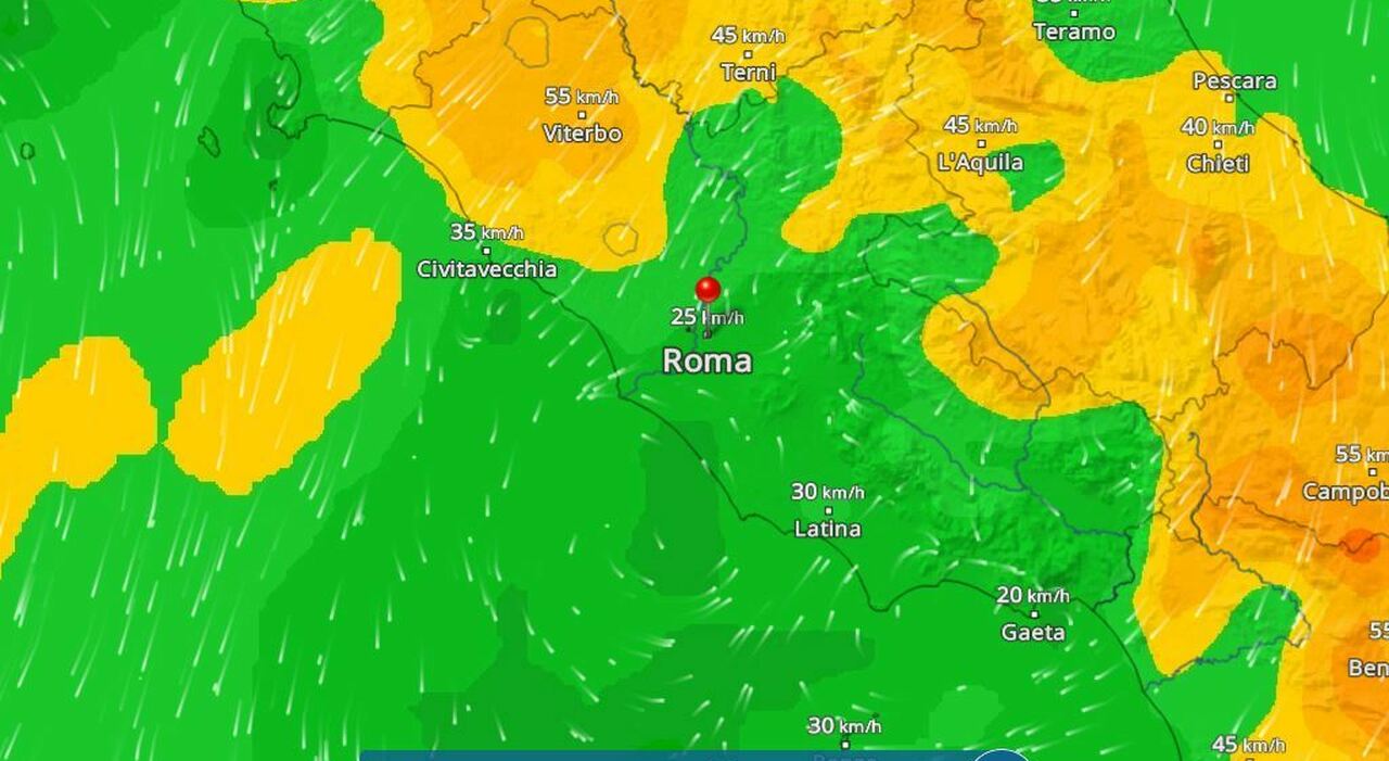 Meteo primo maggio a Roma, allerta per vento (e calano le temperature ...
