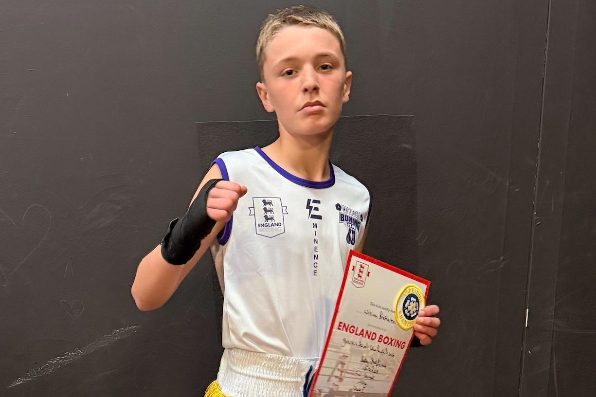 White Rose boxer William is crowned three-times Yorkshire champion