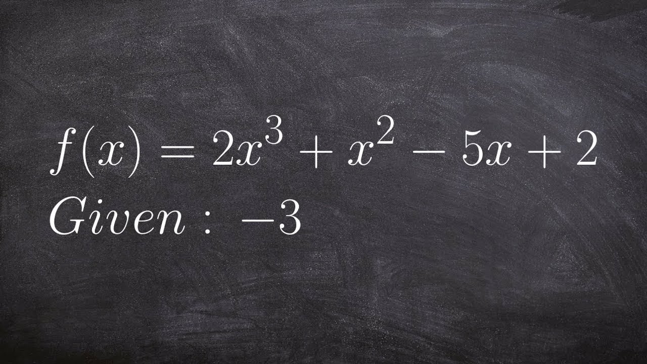 Given a zero find the remaining zeros by factoring