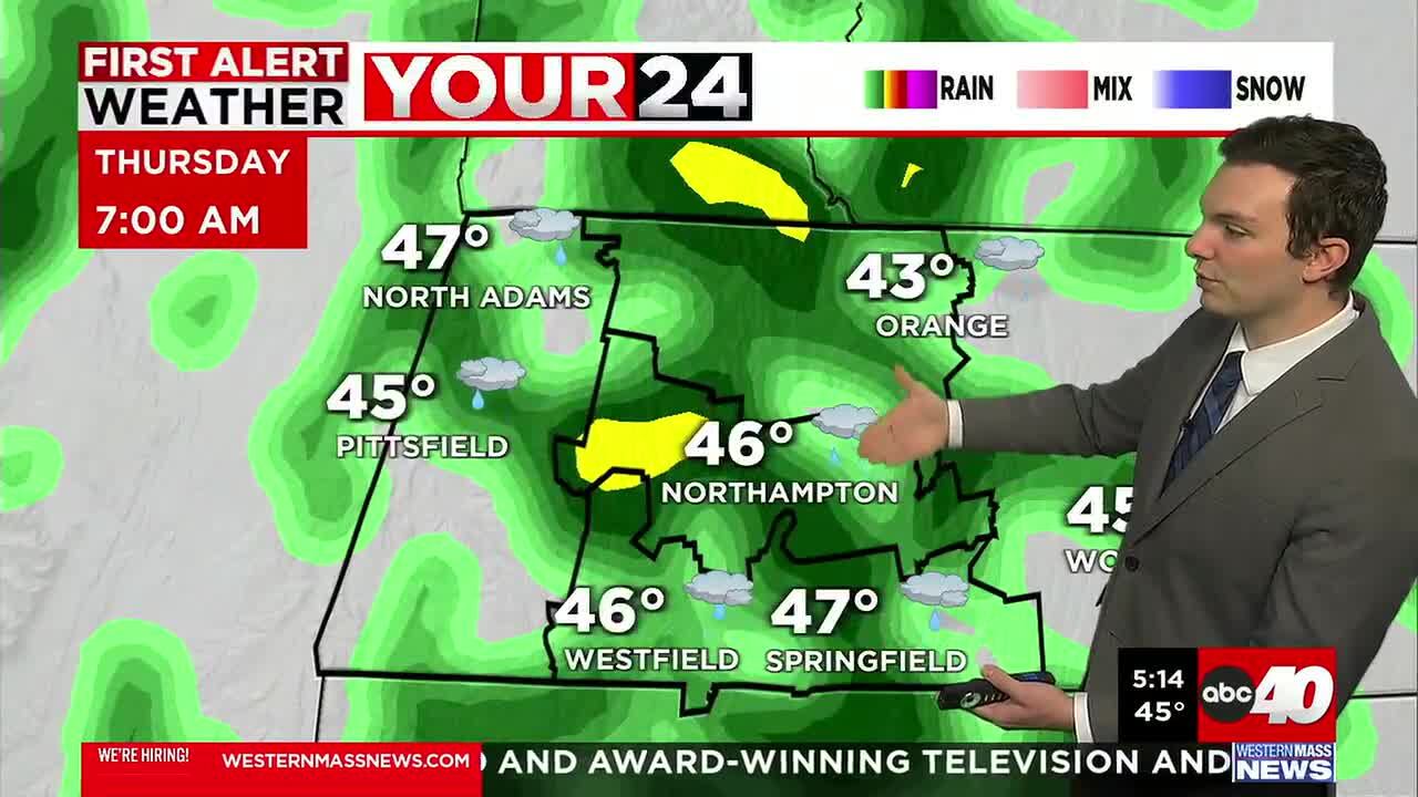 Period of rain tonight into Thursday