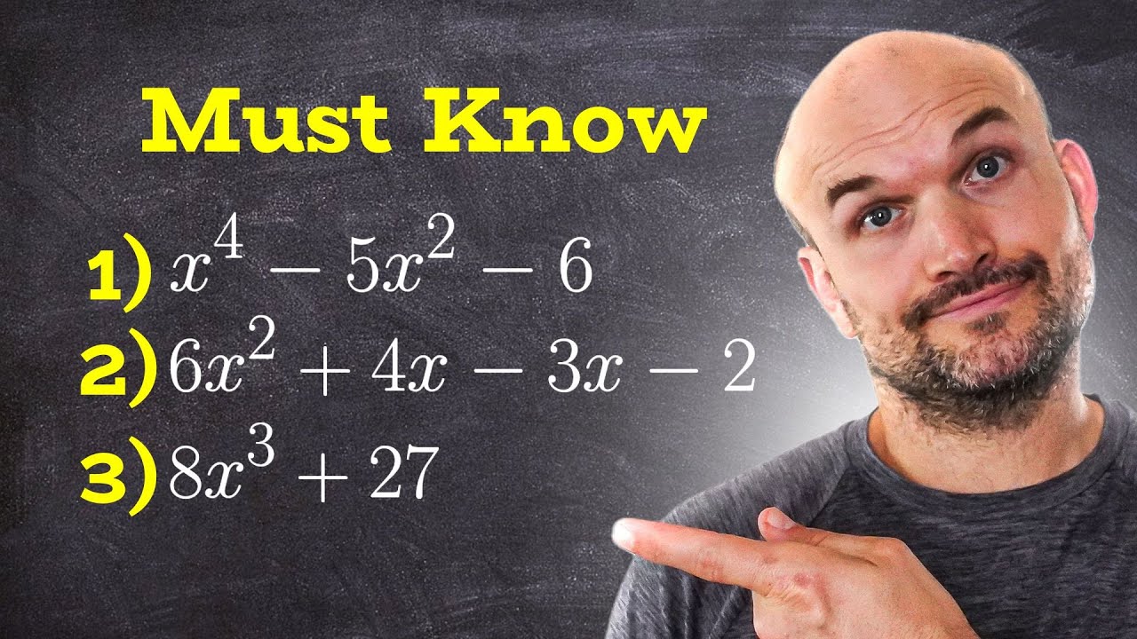Three polynomials you must know how to factor