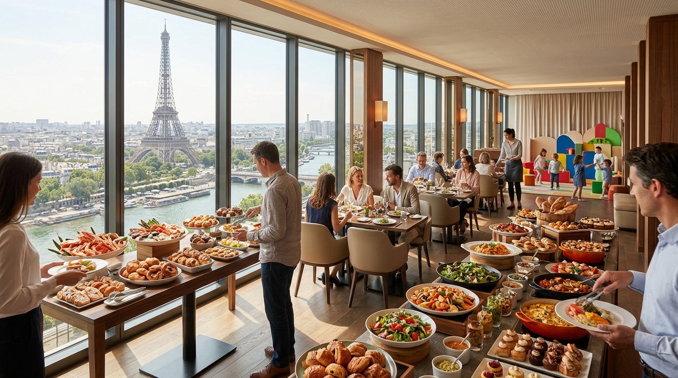 À 46 €, ce brunch parisien avec buffet XXL et vue sur tout Paris cache ...