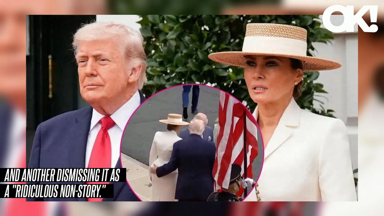 Donald Trump nearly grabs Melania's butt while greeting King Charles in ...