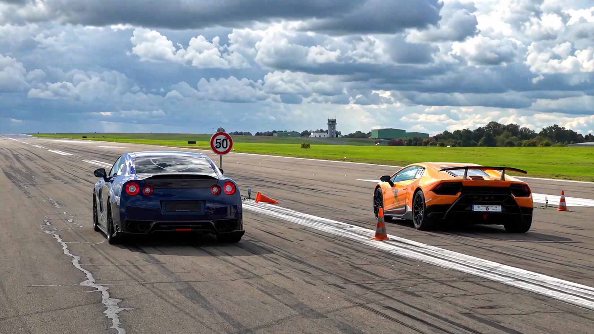 Can Nissan GT-R defeat a Lamborghini Huracan in drag race?