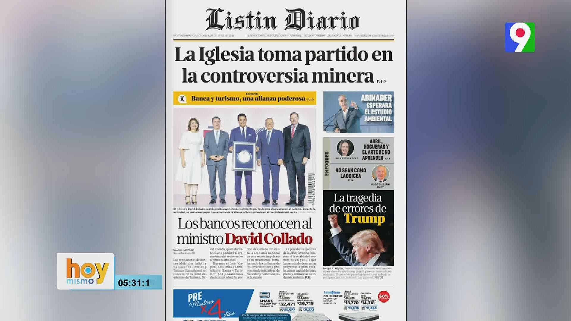 Titulares prensa dominicana miércoles 29 de abril 2026 | Hoy Mismo