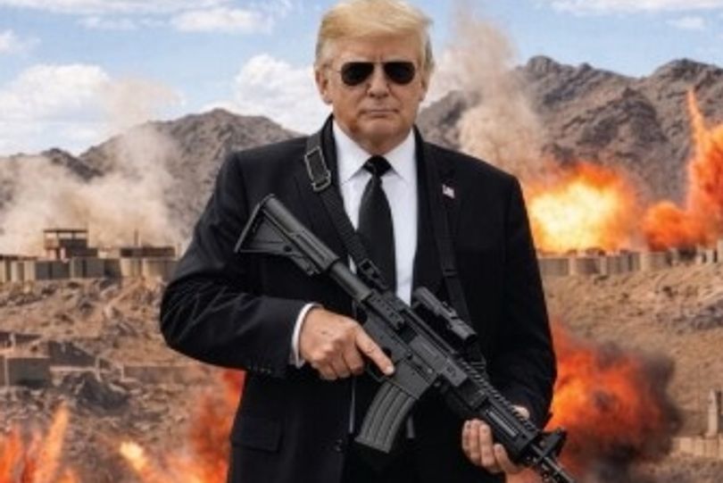 Trump warns 'no more Mr Nice Guy' in war-zone AI image in threat to Iran