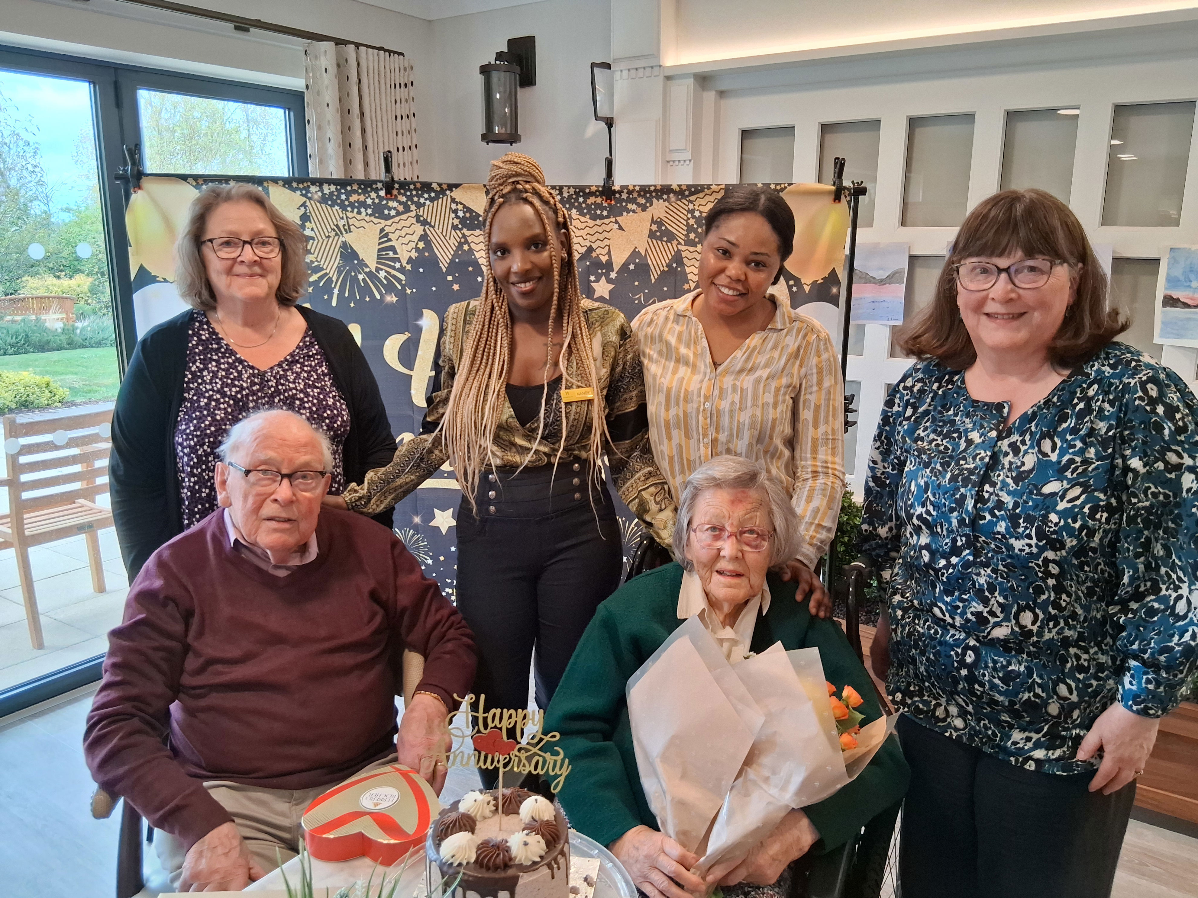 Celebrations at Wixams care home as blind date couple celebrate 72 years
